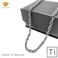 Quality High Quality Fashion Accessories 7mm Pure Titanium Twist Chain Necklace Bracelet for sale