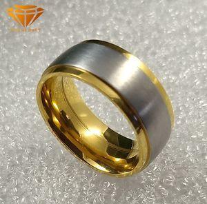 China 18K Gold Matting High Quality Titanium Ring Titanium Wedding Ring Jewelry Tr1940 for sale