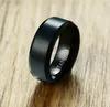 Quality Factory Wholesale 8mm Hand-Brushed Solid Titanium Ring Simple Basic Ring for Men for sale