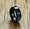 Quality Factory Wholesale 8mm Hand-Brushed Solid Titanium Ring Simple Basic Ring for Men for sale