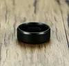 Quality Factory Wholesale 8mm Hand-Brushed Solid Titanium Ring Simple Basic Ring for Men for sale