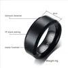 Quality Factory Wholesale 8mm Hand-Brushed Solid Titanium Ring Simple Basic Ring for Men for sale