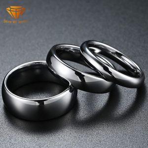 China Smooth Anti Scratch Tungsten Steel Ring Hard Tungsten Gold Couple Ring for Men and Women's Shinysingle Ring Tsr010 for sale