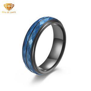 China Diamond Turtle Face Black Tungsten Steel Ring Men's Ring Tail Ring Tsr007 for sale