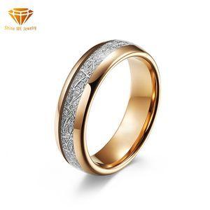 China 4, 6, 8 mm Inside and Outside Curved Tungsten Steel Rings for Men and Women Rose Gold Plated Jewelry Tsr014 for sale