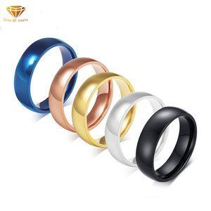 Quality Stainless Steel Plain Ring Simple Personality Men's Ring Glossy Female Jewelry Titanium Steel Bare Body Ring Jewelry Wholesale SSR2138 for sale