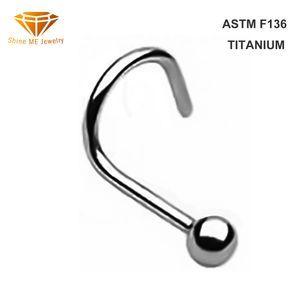 China Body Jewelry Titanium Piercing Titanium Ball Nose Screw Tp1925 for sale