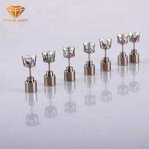 China Manufacturer's Direct Supply of Nightclub Trendy Couple LED Luminous Earrings Sparkling Crown Luminous Earrings H080033 for sale