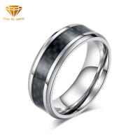 Quality Titanium Steel Carbon Fiber Ring Men's Jewelry Accessories in Stock SSR301 for sale
