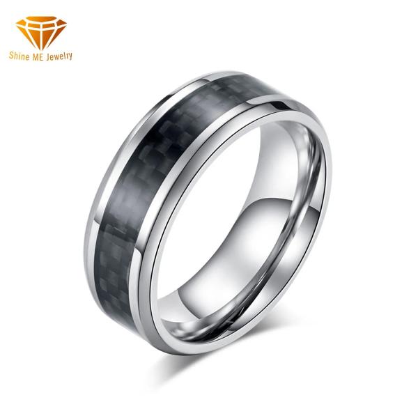 Quality Titanium Steel Carbon Fiber Ring Men's Jewelry Accessories in Stock SSR301 for sale