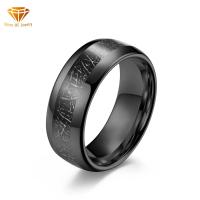 Quality High Quality Fashion Jewelry Tungsten Steel Inlaid Black Silk Ring for Couples for sale
