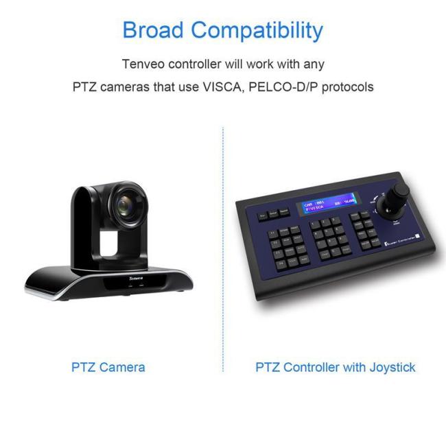 LCD Display PTZ Joystick Controller Keyboard 255 Presets Support