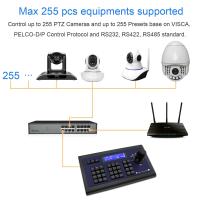 China RS232 RS422 RS485 PTZ Joystick Controller Mini Keyboard 255 Addresses 1200m Range for sale