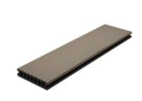 China 7 Round Hole 142x22mm Capped Composite Decking Brushing Embossing Plastic Deck Boards for sale