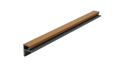 China 56 X 49 Capped  L Shaped Composite Decking Board Cladding L Edge for sale