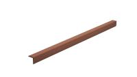 China Embossed 50x50mm L-Shaped WPC Composite Decking Cladding Trim 2200mm Co-Extruded for sale