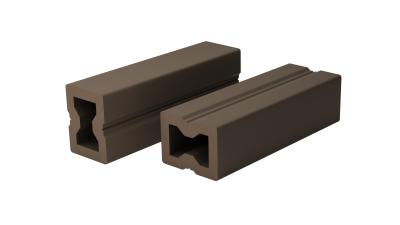 China 40 X 30 Composite Decking Joist 4m Wood Plastic Composite Flooring Keel For Installation for sale