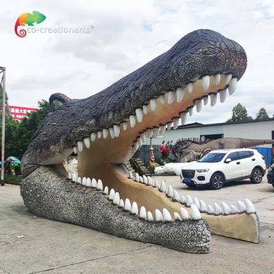 Cina Decorazione capa della porta della vetroresina degli animali del coccodrillo a grandezza naturale impermeabile della vetroresina in vendita