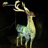 China Lighting Customizable Fiberglass Deer For Theme Park for sale