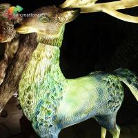 China Lighting Customizable Fiberglass Deer For Theme Park for sale