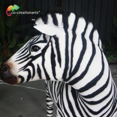 China Simulated Moveable Zebra Realistic Animatronic Animals For Zoo Exhibition Amusement Park Te koop