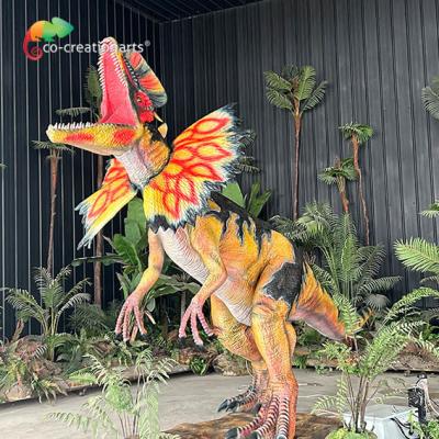China Realistic Sound Lifelike Movements High Standard Dilophosaurus Dinosaur For Exhibition for sale