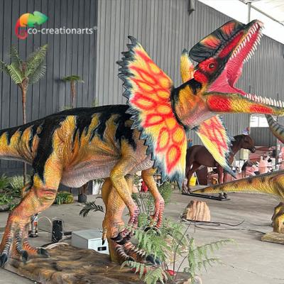 China Realistic Sound Lifelike Movements High Standard Dilophosaurus Dinosaur For Exhibition for sale