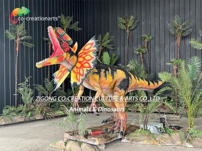 China Realistic Sound Lifelike Movements High Standard Dilophosaurus Dinosaur For Exhibition for sale