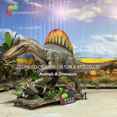 China Animatrónicos Dinossauros Simulação Espinossauro cena de caça Para decoração do parque temático à venda