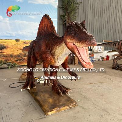 China Dinossauro animatrônico Spinosaurus realista: Espetáculo multimovimento com membros articulados, cores vibrantes e ambiente aquático à venda