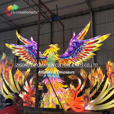 China Illuminated Phoenix Lantern Sculpture For Chinese Lantern Festivals And Light Shows for sale