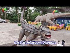 theme park lifelike animatronic dinosaur life size animatronic ankylosaurus
