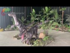 Parque de diversões tamanho de vida dinossauros animatrónicos velociraptor animatrónico com movimento realista e som