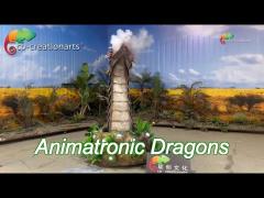 animatronic dragon theme park decoration life size realistic dragon model