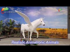 animatronic animals simulation unicorn with wings for theme park decoration