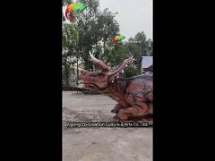 animatronic triceratops model for theme park decoration