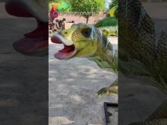 Head Rotation Life Size Animatronic Dinosaurs Simulation Hadrosauridae