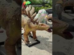 Life Size Stegosaurus Animatronic Realistic Looking Dinosaurs For Theme Park Decoration