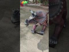 Spielplatz-Fiberglas-im Freien Animatronic Dinosaurier Triceratops wasserabweisend