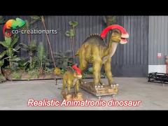 customized animatronic dinosaurs simulation parasaurolophus with baby for attraction