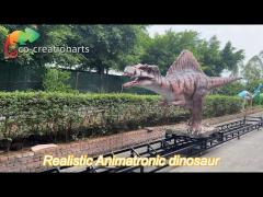 animatronic spinosaurus simulated dinosaurs with 15m track for theme park attraction