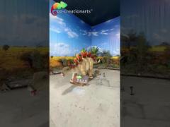 Realistischer animatronischer Dinosaurier Stegosaurus: Strukturierte Haut, dynamisches Brüllen & leuchtende Rückenplatten für immersive Ausstellungen