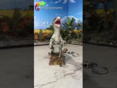 Realistischer animatronischer Dinosaurier Velociraptor: Dynamisches, museumsähnliches Exponat mit lebensechter Bewegung & detaillierter Haut für immersive Bildung