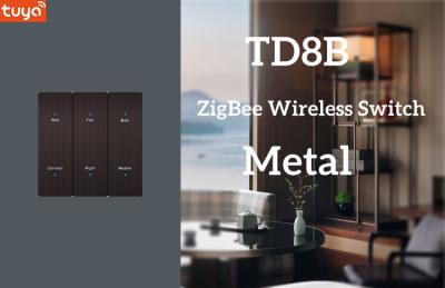 China Draadloze Muur/Handbediende Zigbee 3,0 Schakelaarbrons/Grey Color 86mm X 86mm Grootte Te koop