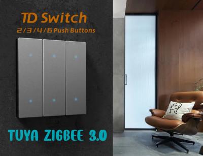 China Het Smart Homeschakelaar Tuya Zigbee 3,0 van de tactknoop 240V het Grote Comité van PC Te koop