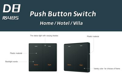 China D8 Electrical Wall Switch RS485 Modbus Light Switch Push Button Style for sale