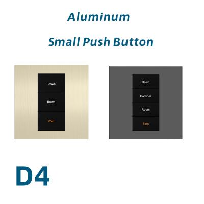 China Controlling Lamp Metal Wall Switch RS485 Protocol 86mm Type Small Button Switch for sale