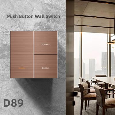 China Home Smart System KNX Wall Switch Metal Material Push Button Light Switch Te koop