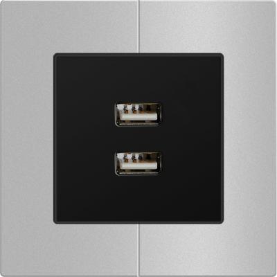 Κίνα υποδοχή φορτιστών 50/60Hz USB, διπλή υποδοχή βουλωμάτων με Usb 86x86mm προς πώληση