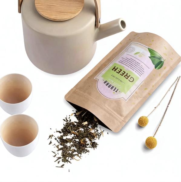 Quality Self Standing Custom Tea Bag Packaging Environmentally Friendly Resealable for sale